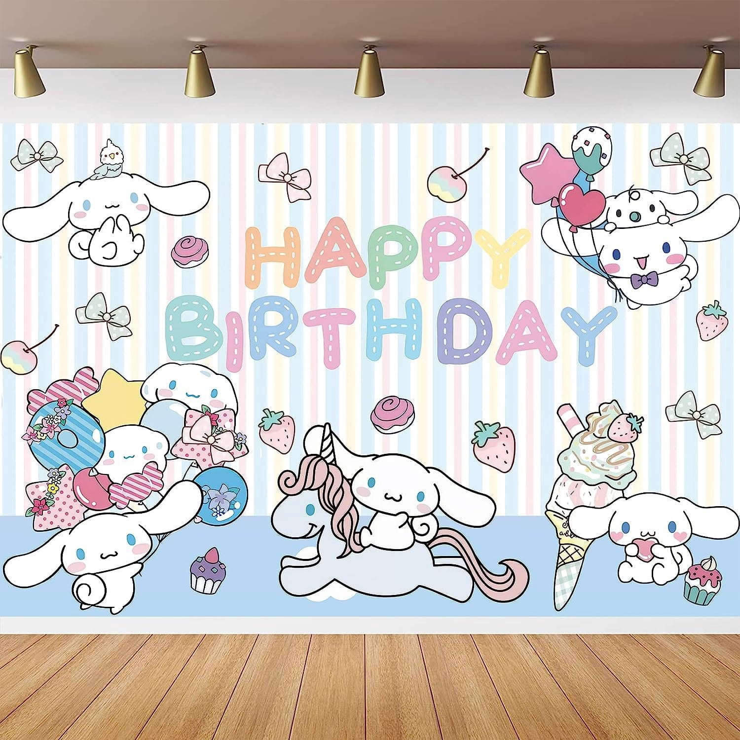 7x5 FT Cartoon Anime Birthday Party Supplies kuromii Backdrop ...