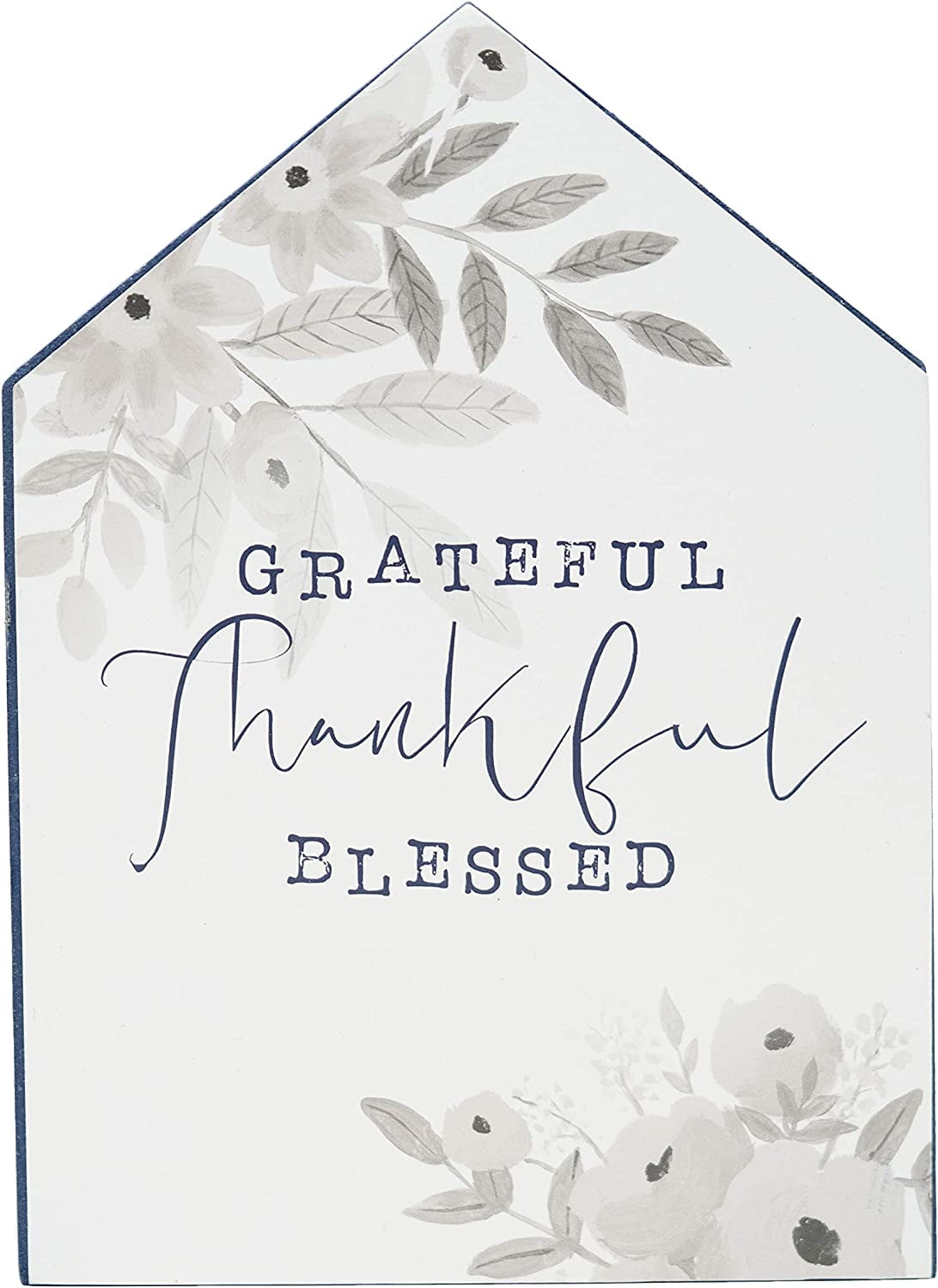 7x5 Wooden Painted House Sign Grateful Thankful Blessed - Walmart.com