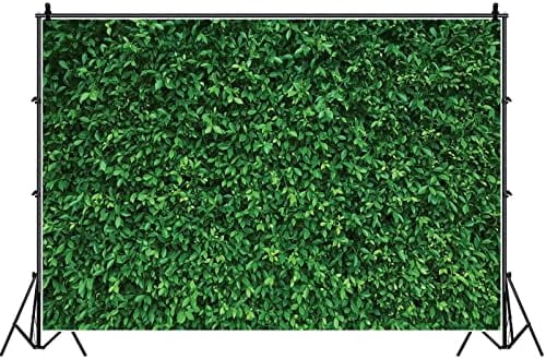 7x5 ft Green Leaves Photography Backdrops Nature Green Grass Backdrop ...