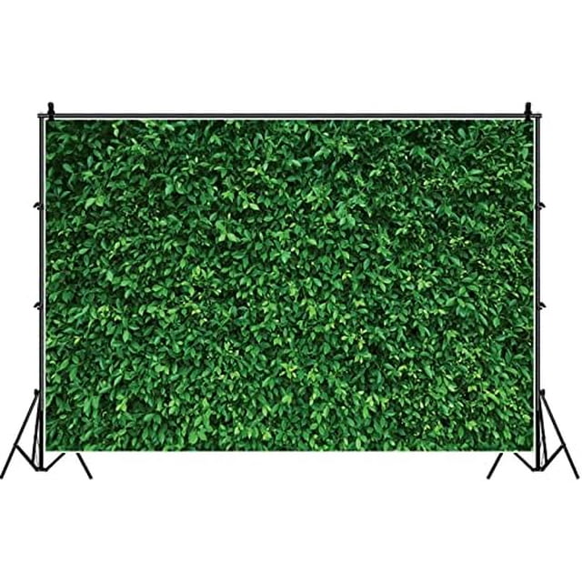 7x5 ft Green Leaves Photography Backdrops Nature Green Grass Backdrop ...