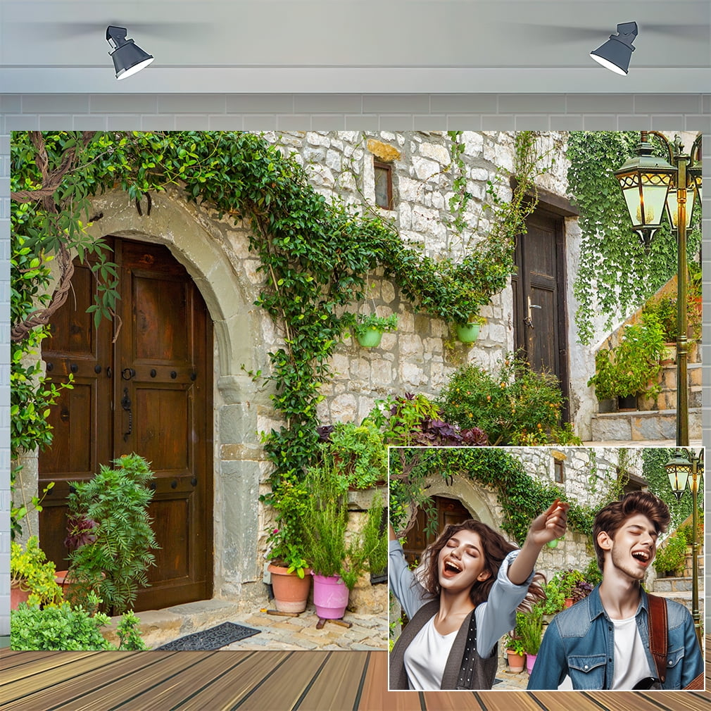 7x5 ft Jerusalem Old City Street Photography Backdrop, Old Stone Wall ...