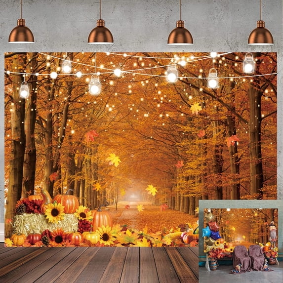 7x5FT Fall Backdrop Fall Photo Backdrop Autumn Backdrop Fall Forest ...