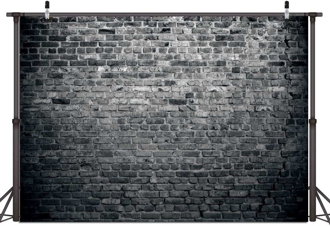 7x5FT Black Brick Backdrop Brick Wall Backdrop for Photography Baby ...