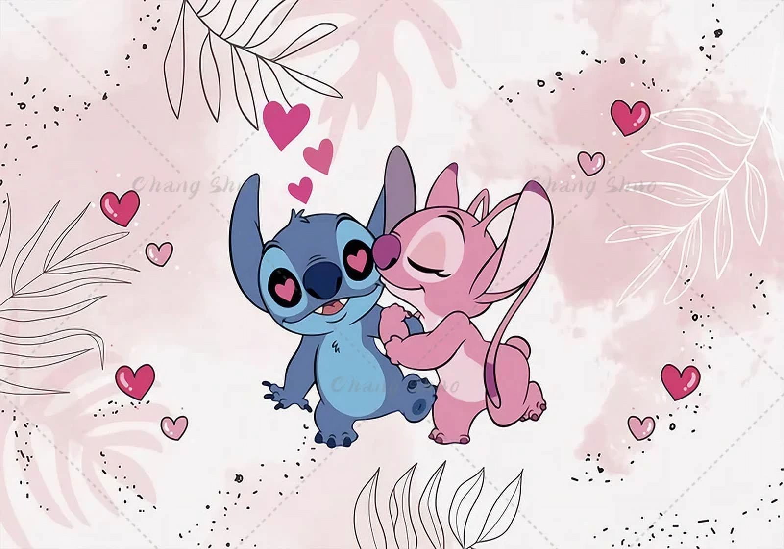 7x5FT Cartoon Stitch Backdrop Banner Baby Shower Children's Birthday ...