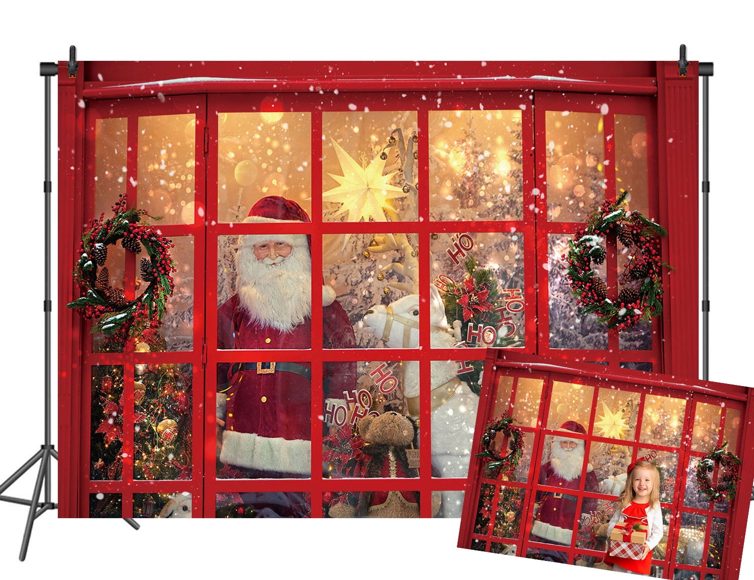 7x5FT Christmas Backdrop Christmas Santa Backdrops Photography Store ...