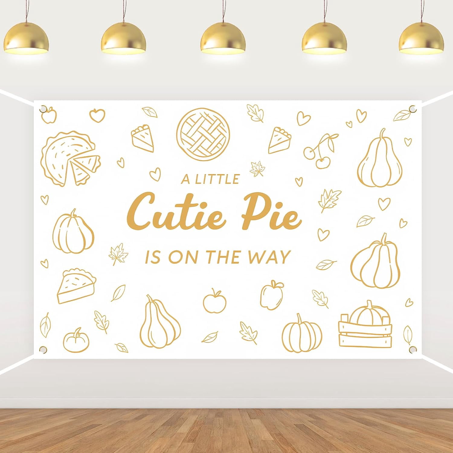 7x5FT Cutie Pie Baby Shower Backdrop A Little Cutie Pie is on The Way ...