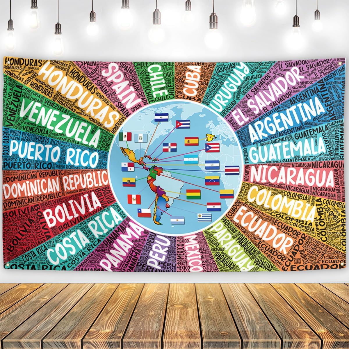7x5FT Hispanic Heritage Month Backdrop Decorations Latin American ...