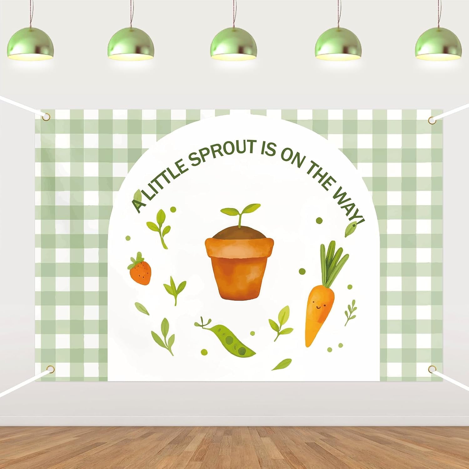 7x5FT Little Sprout Baby Shower Backdrop A Little Sprout is on The Way ...