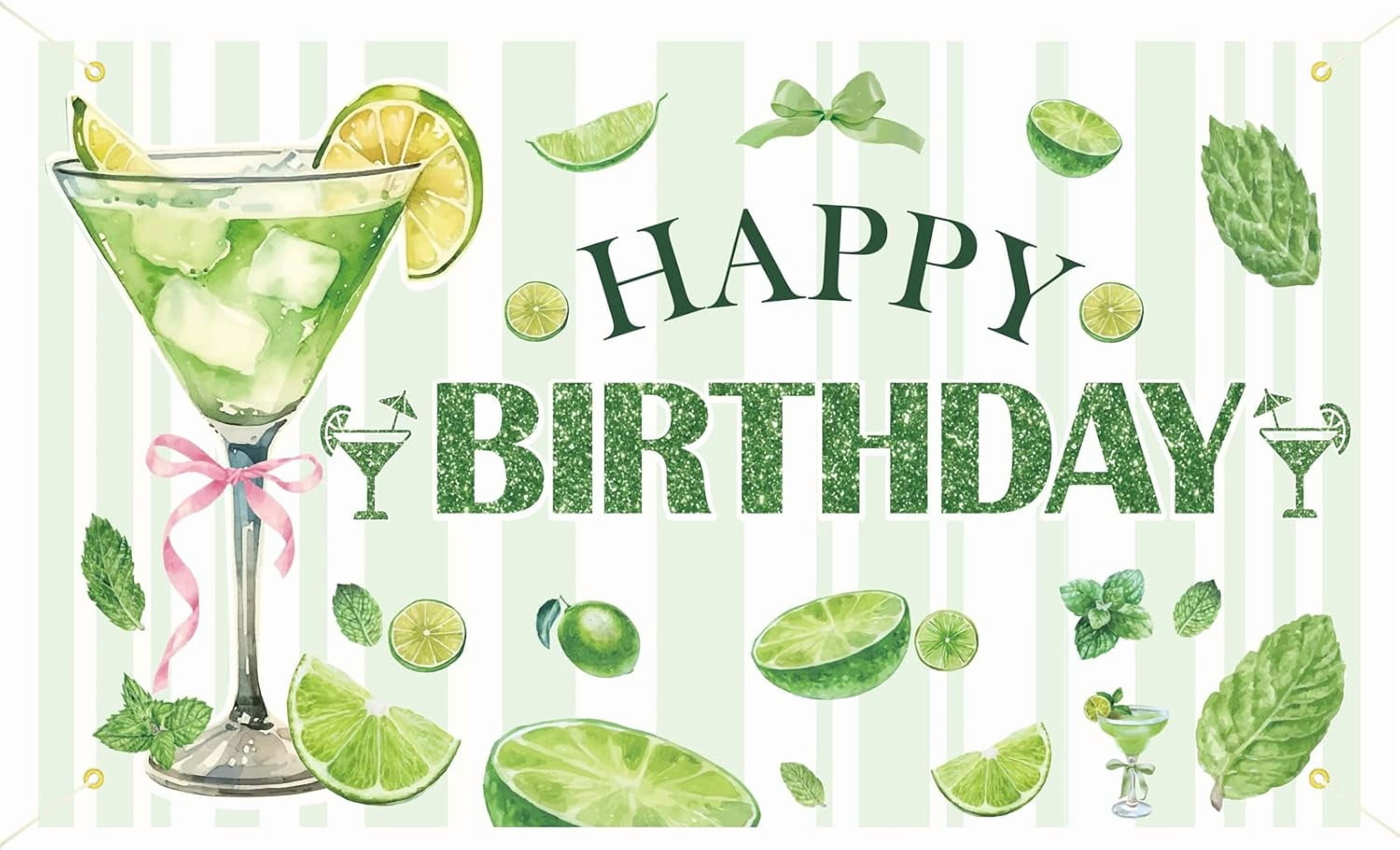 7x5FT Martini Party Colorful Backdrop Martini Birthday Party ...