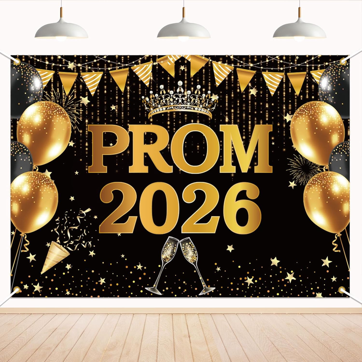 7x5FT Prom 2026 Backdrop Crown Graduation Prom Night Party Photography ...