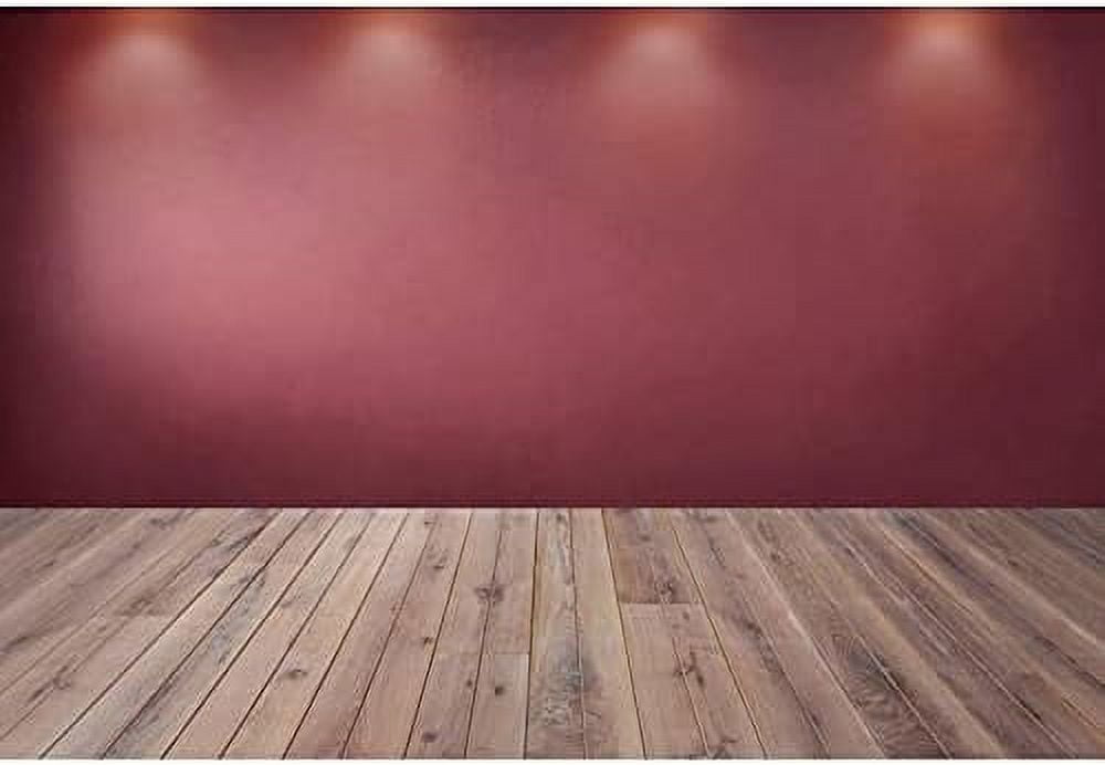 7x5FT Retro Rustic Red Wall Backdrop Vintage Wooden Floor Background ...