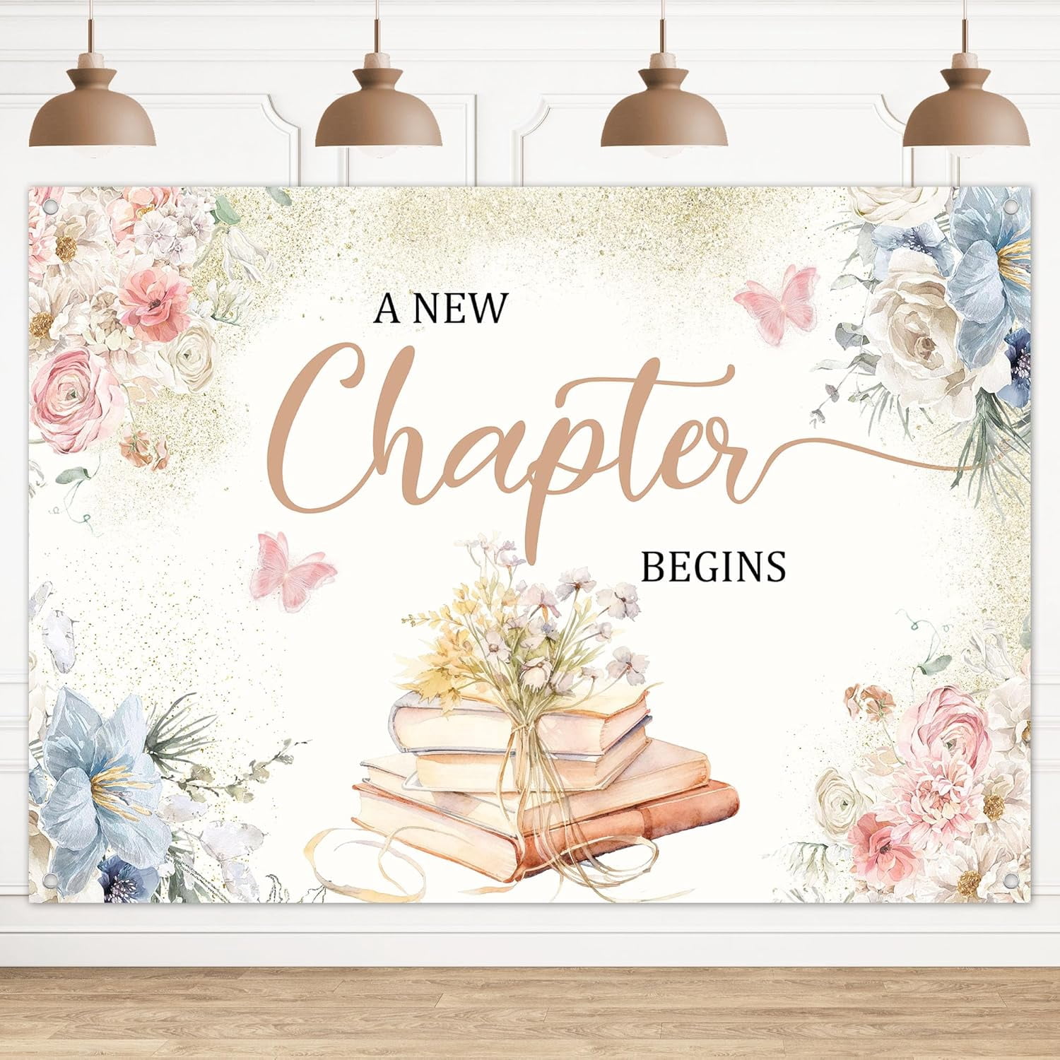 7x5FT Storybook Bridal Shower Backdrop A New Chapter Begins Background ...
