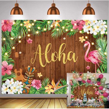 7×5FT Tropical Luau Backdrop Summer Hawaii Beach Backdrop Surfboard ...