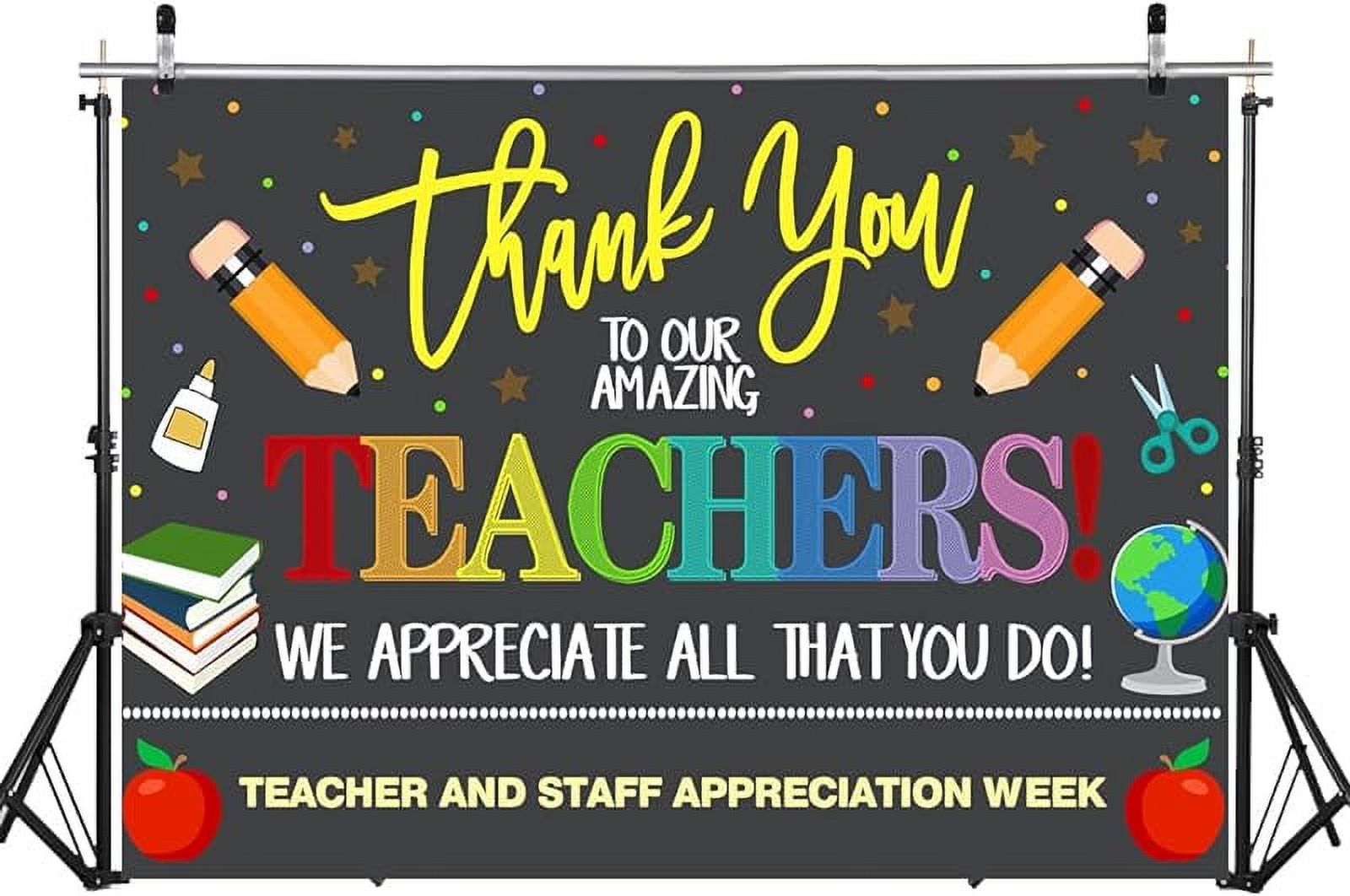 7x5FT Teacher Appreciation Week Backdrop Teacher Appreciation Week ...