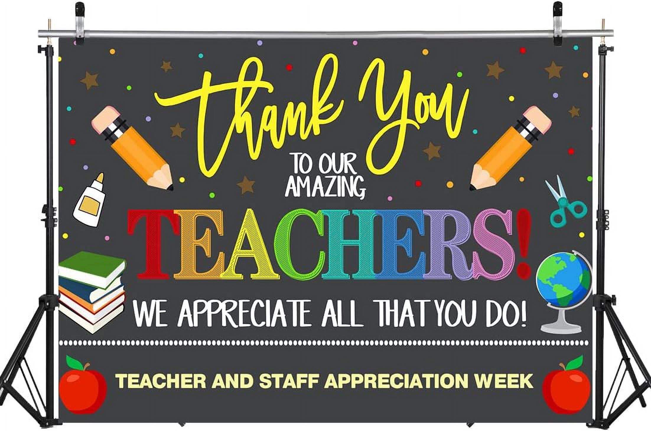 7x5FT Teacher Appreciation Week Backdrop Teacher Appreciation Week ...