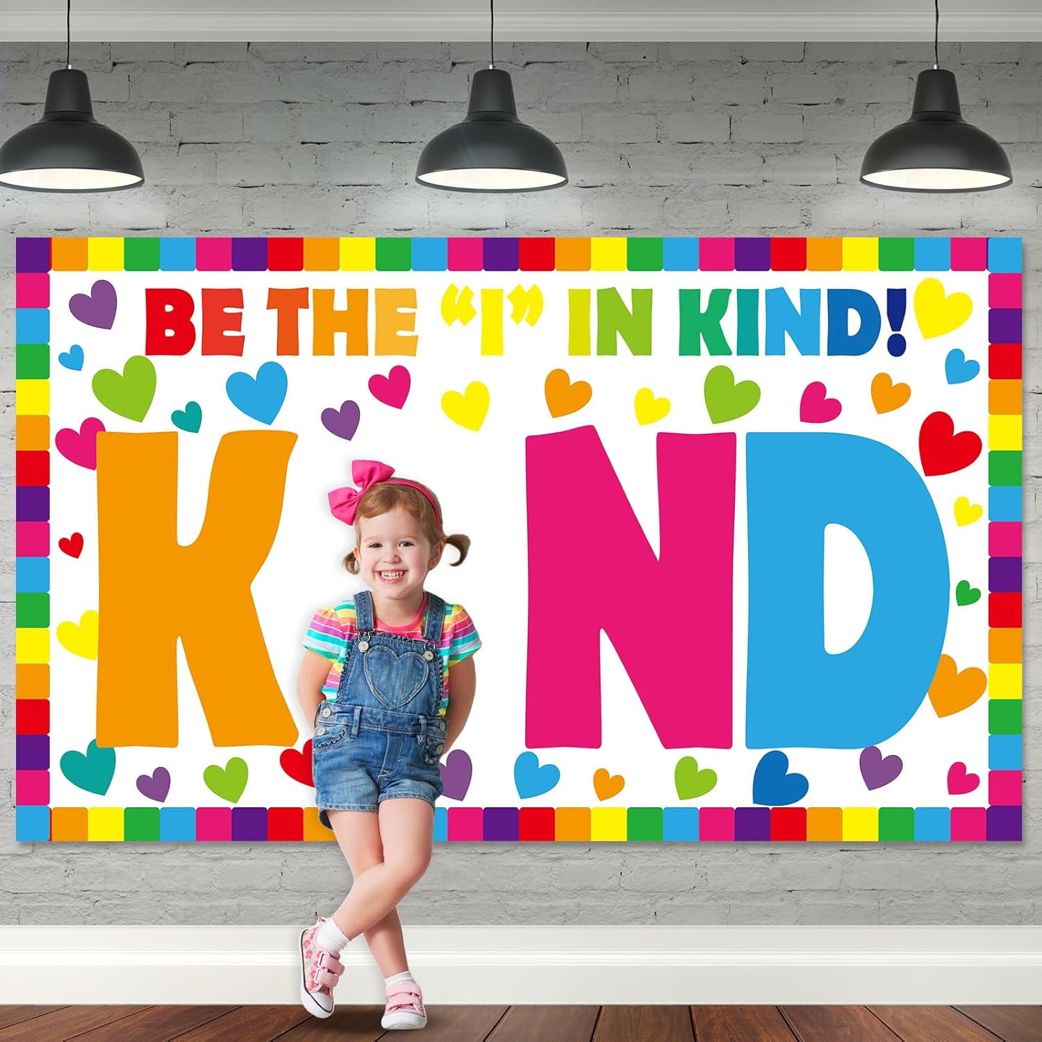 7x5FT Vibrant Back to School Classroom Backdrop Decorations Be The Kind ...