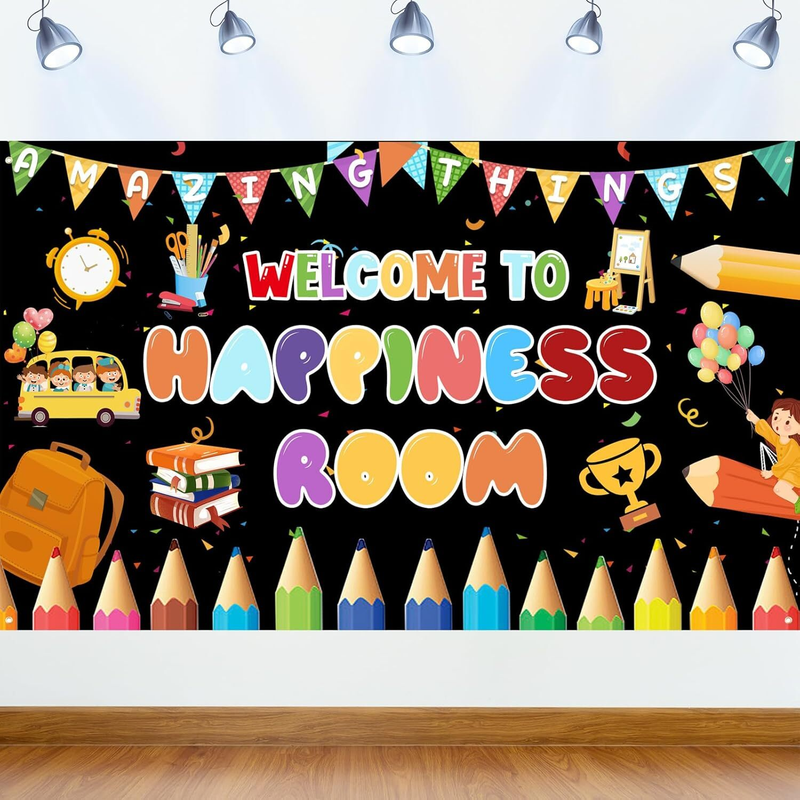 7x5FT Welcome Back to school Backdrop Decorations Cute and Easy To ...