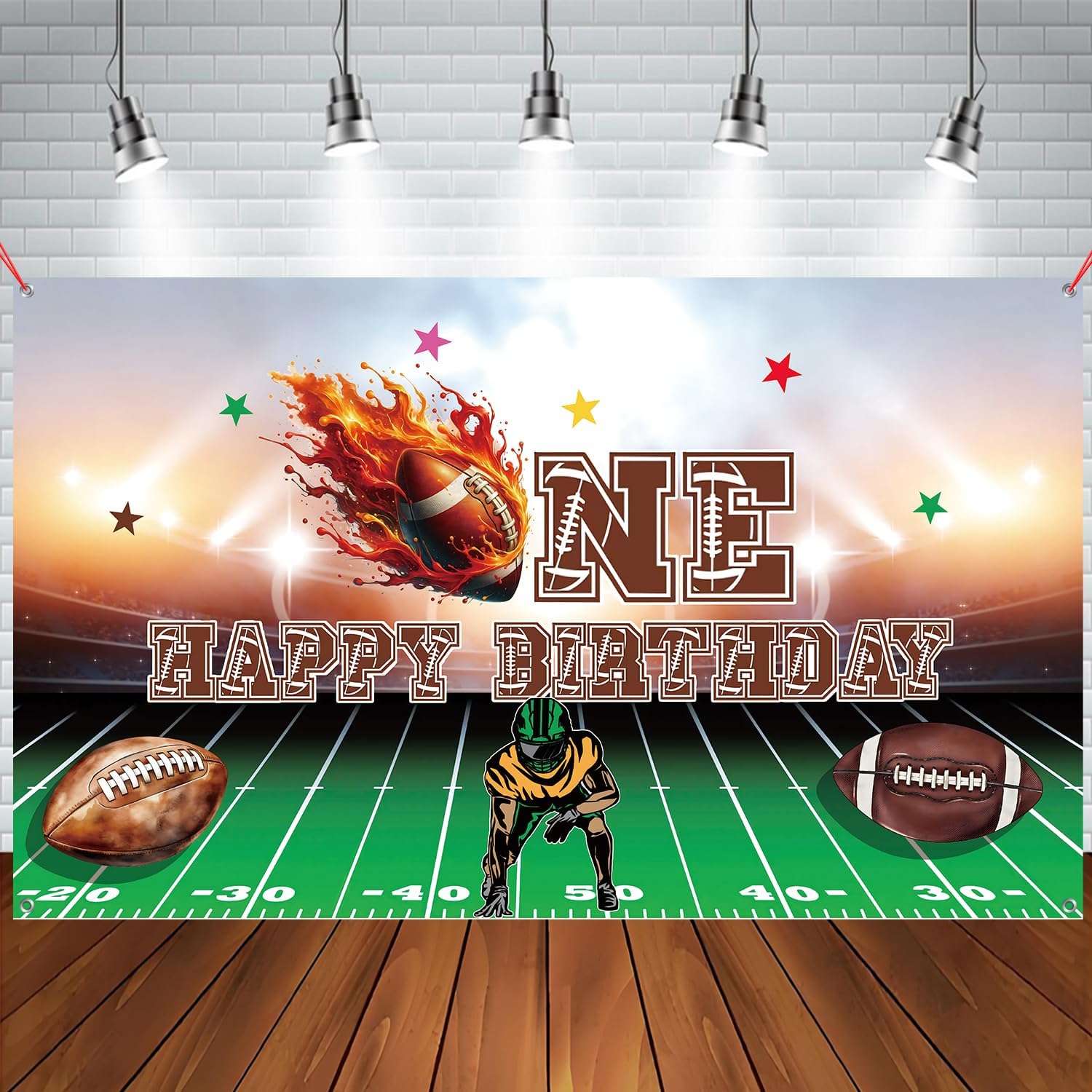 7x5Ft 1st Football Themed Birthday Party Backdrop Football Baby Shower ...