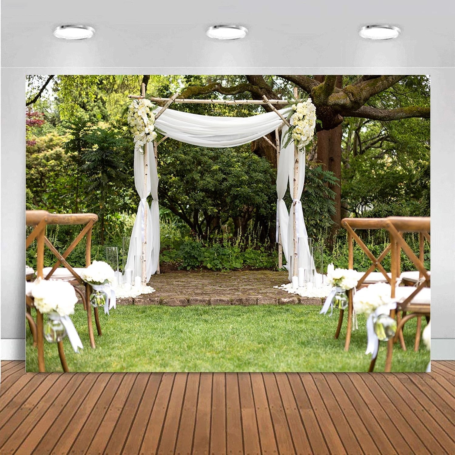 7x5Ft Arch Wedding Flowers Backdrop Romance Bridal Floral Wall ...