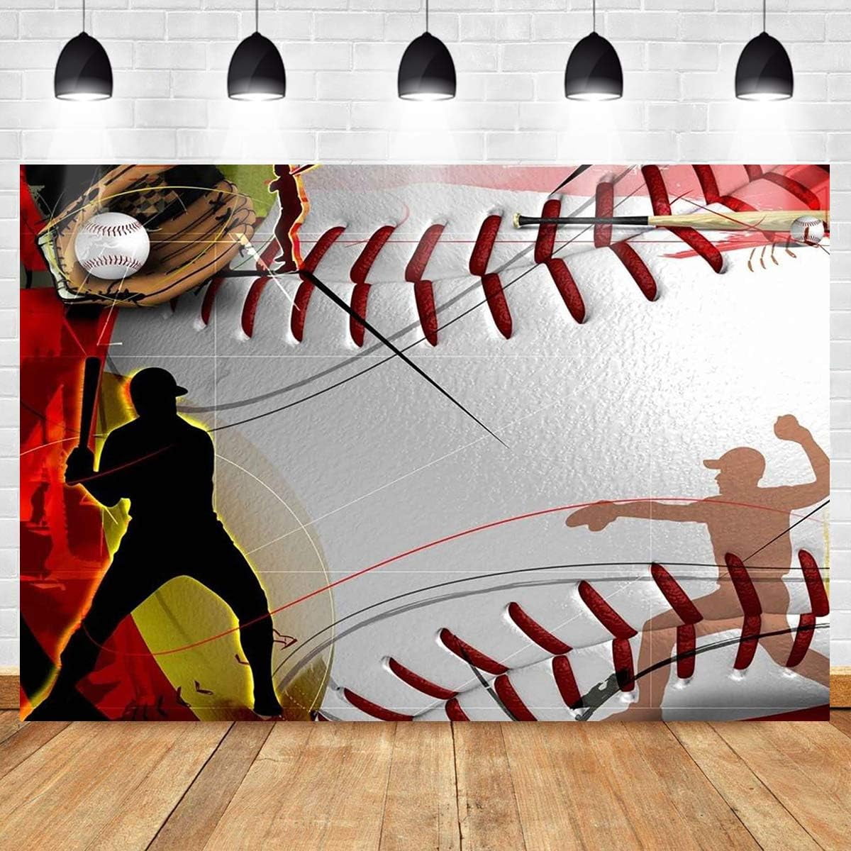 7x5Ft Baseball Backdrop for Sports Party Decorations Classic Baseball ...