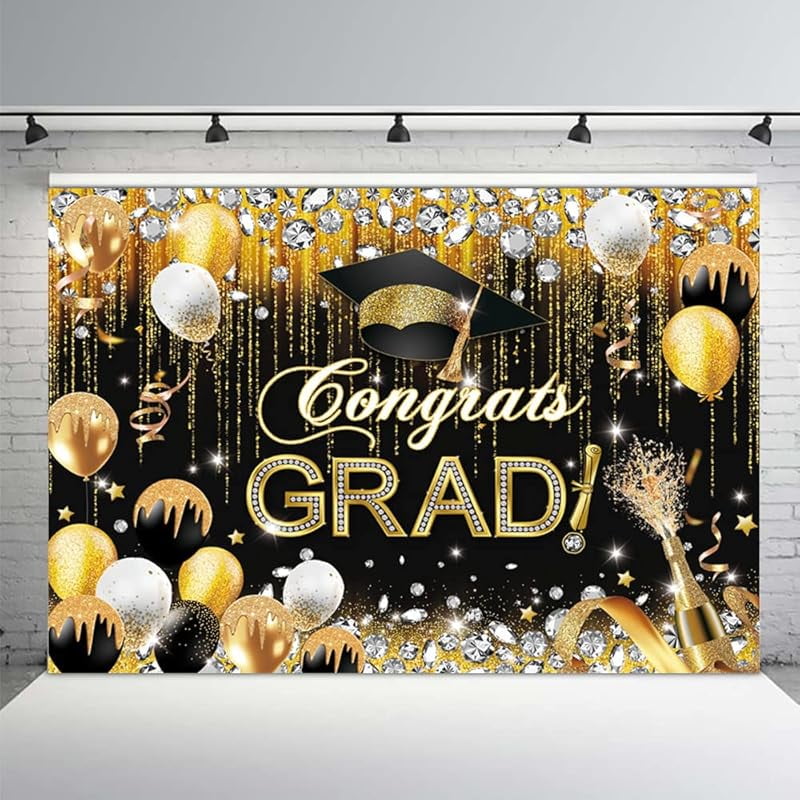 7x5Ft Congrats Grad Backdrop for Class of 2025 Congratulate Graduation ...