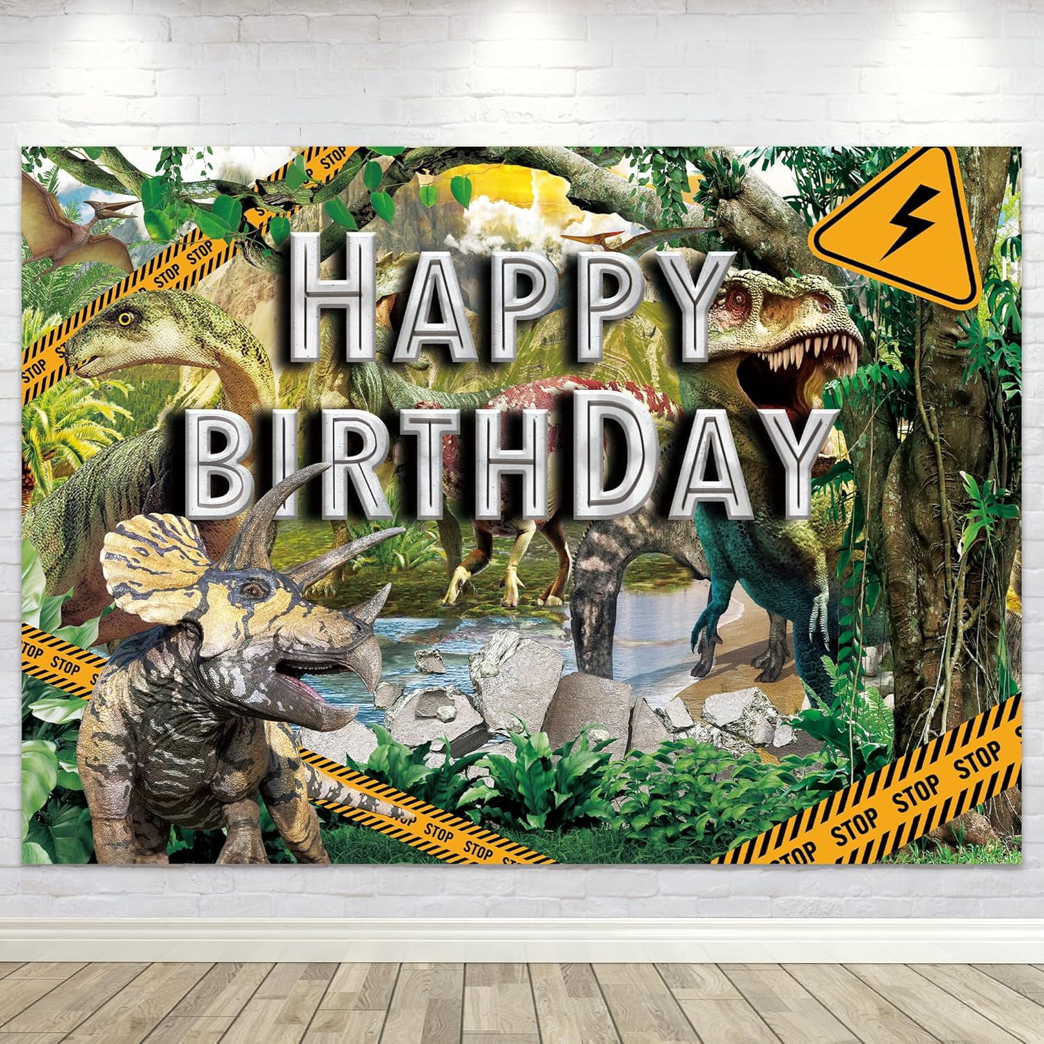 7x5Ft Dinosaur Theme Backdrop for Boys Kids Jungle Volcano Cool Dino ...
