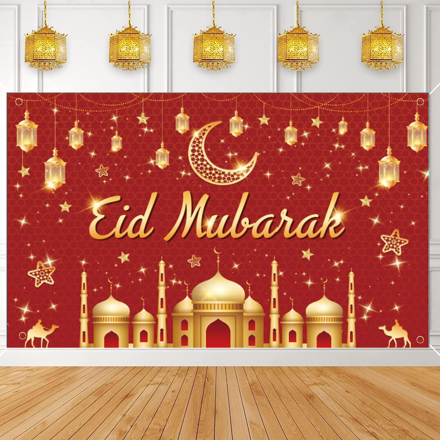 7x5Ft Eid Mubarak Party Backdrop Banner Ramadan Mubarak Photography ...