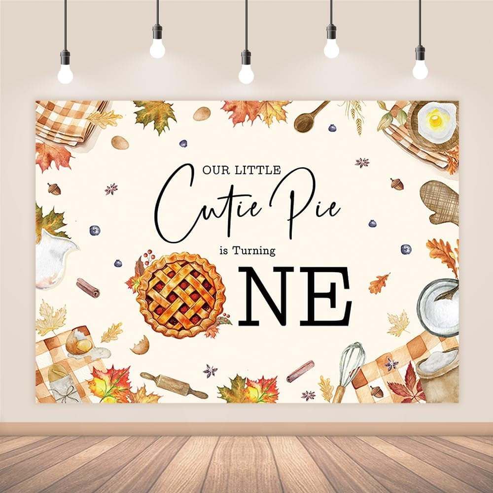 7x5Ft Fall Cutie Pie Birthday Backdrop for Boys and Girls A Little ...