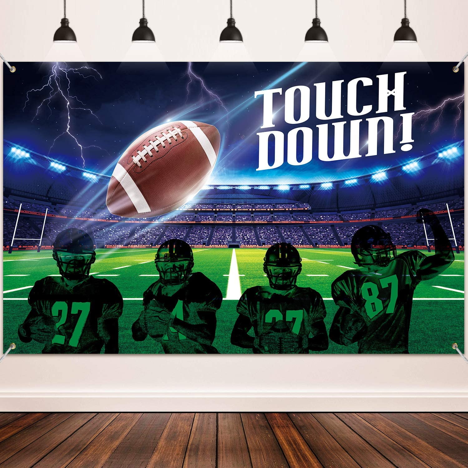7x5Ft Football Party Decoration Supplies, Large Football Scene for ...