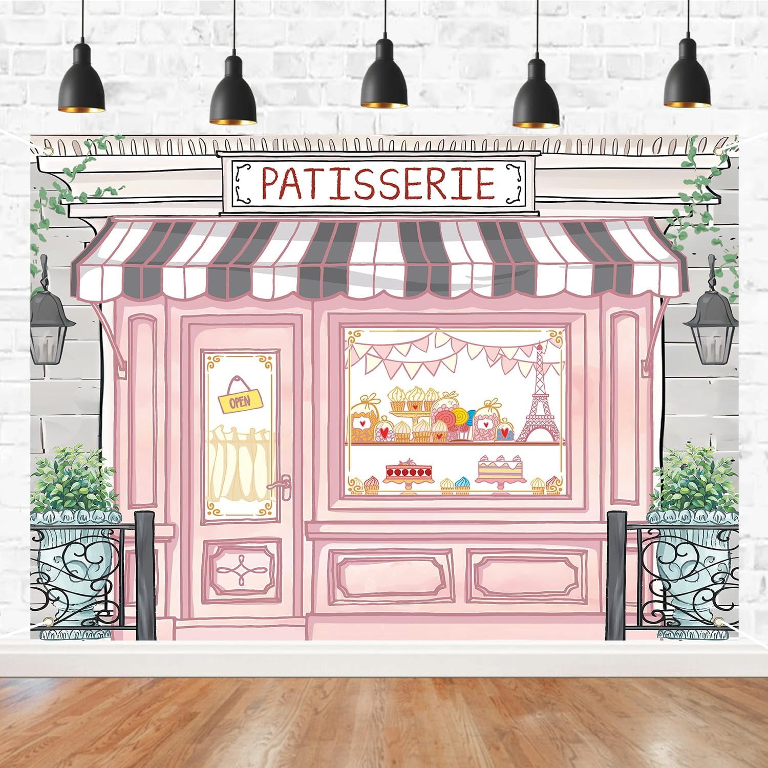 7x5Ft French Bakery Backdrop, Patisserie Bakery Storefront Background ...