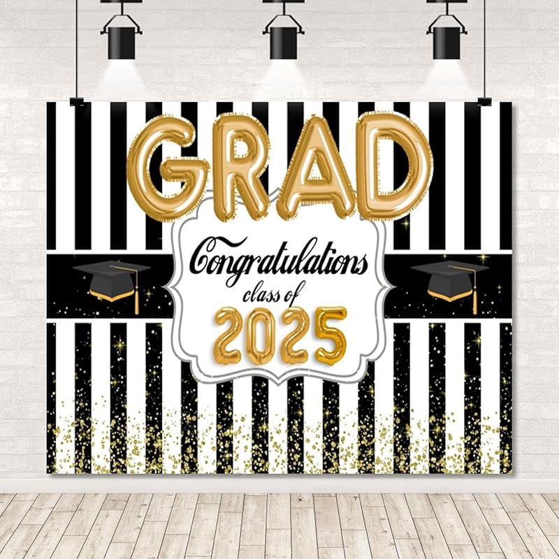 7x5Ft Graduation Backdrop Class of 2025 Congratulations Congrats Grad ...
