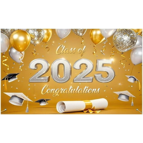 7x5Ft Graduation Banner Graduation Backdrop Graduation Decorations ...