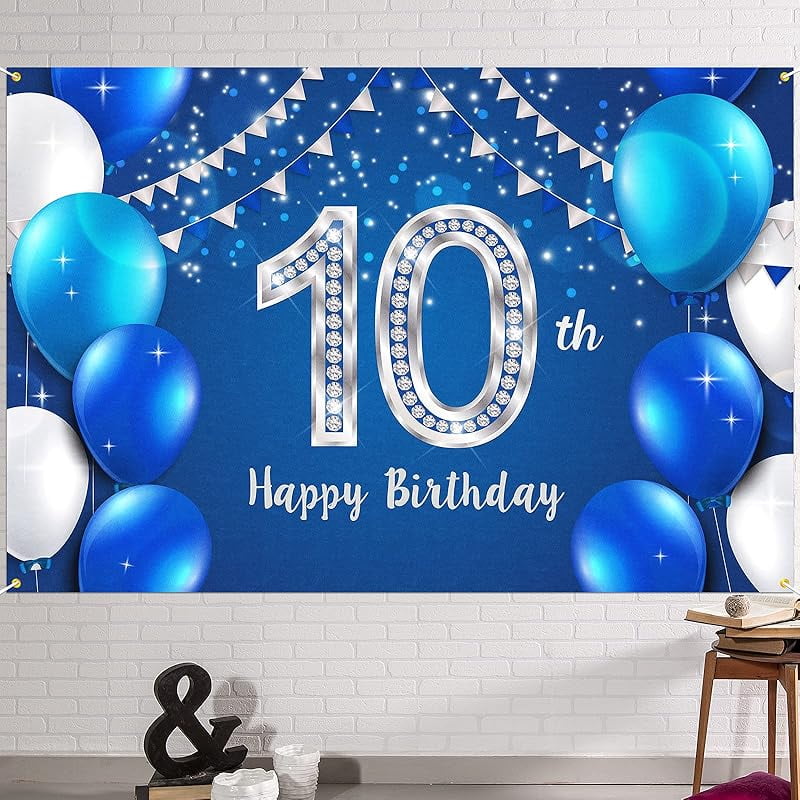 7x5Ft Happy 85th Birthday Banner Backdrop - 85 Years Old Birthday ...