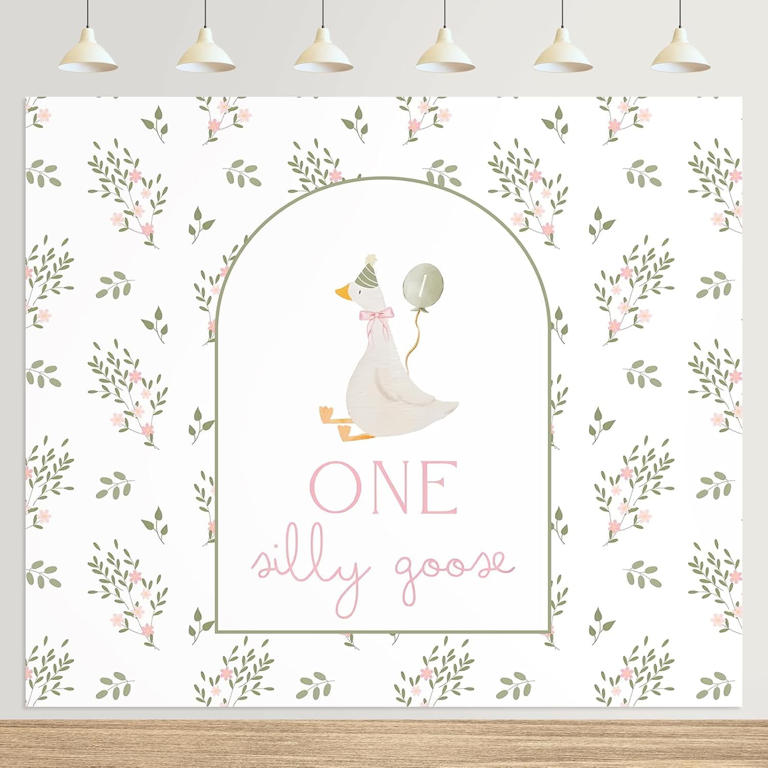 7x5Ft One Silly Goose Backdrop 1st Birthday Party Decorations Banner ...