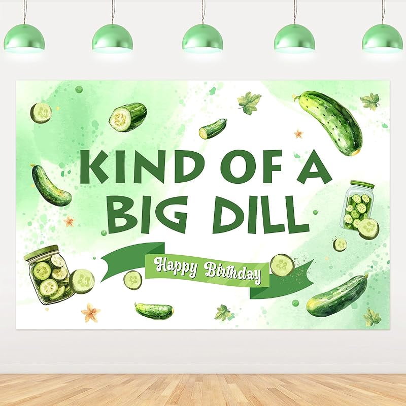 7x5Ft Pickle Birthday Party Decorations Banner Kind of a Big Dill ...