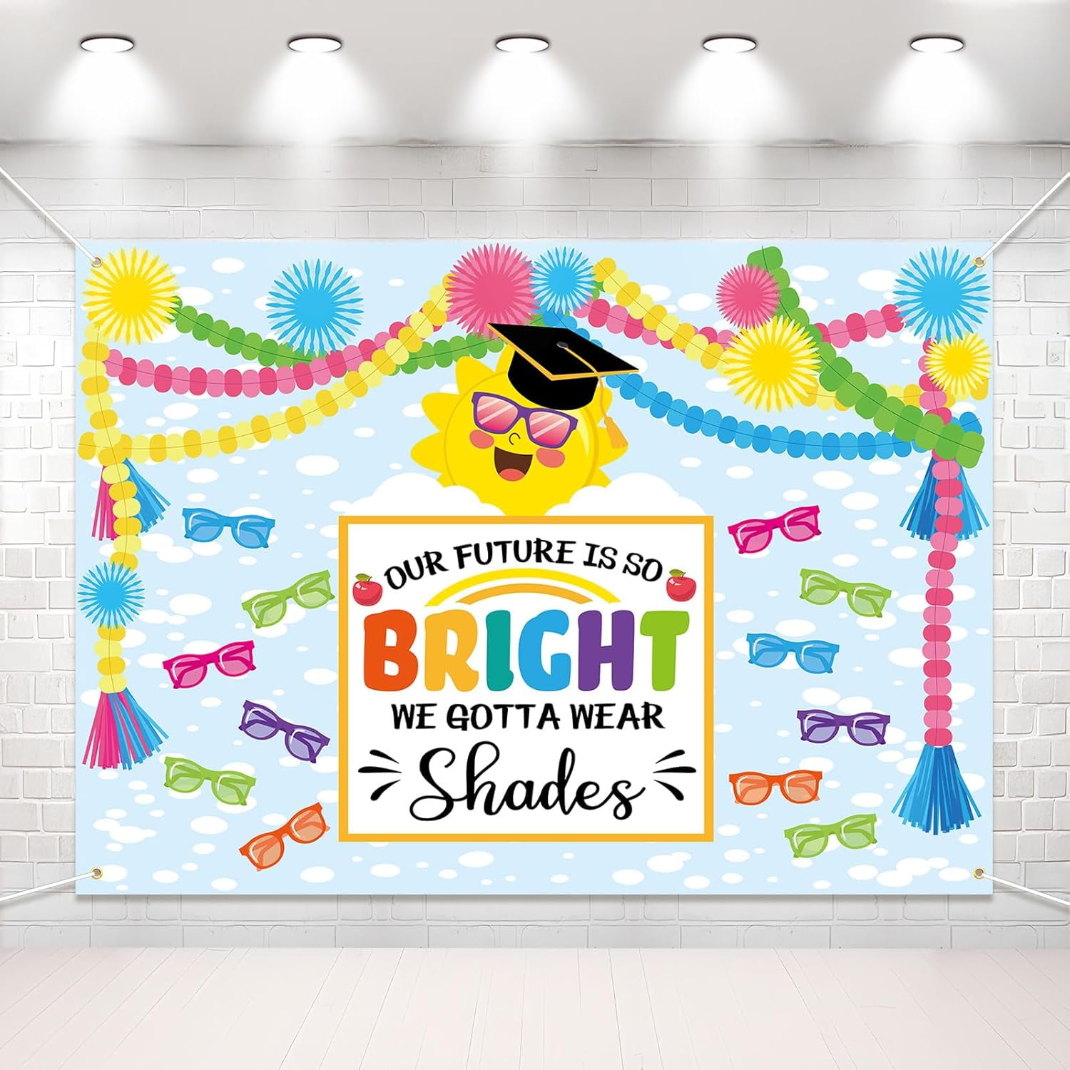 7x5Ft Preschool Kindergarten Graduate Backdrop Our Future is So Bright ...
