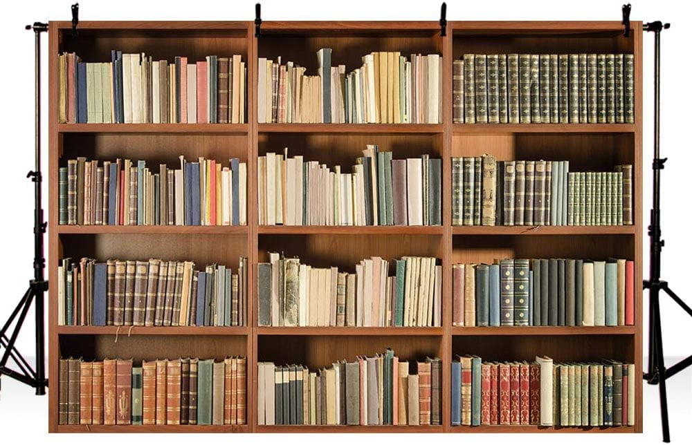 7x5Ft Retro Bookself Photo Studio Booth Backdrops Props Vintage ...
