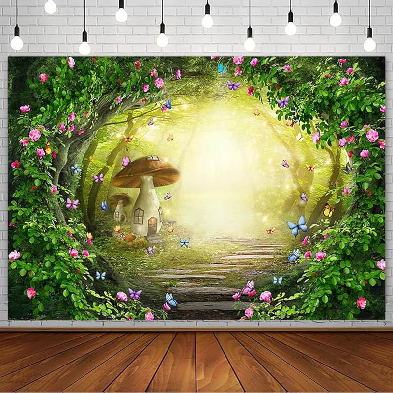 7x5Ft Spring Enchanted Garden Backdrop Forest Fairy Wonderland Woodland ...