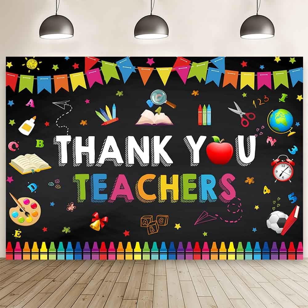7x5Ft Thank You Teachers Backdrop Teachers Appreciation Week ...
