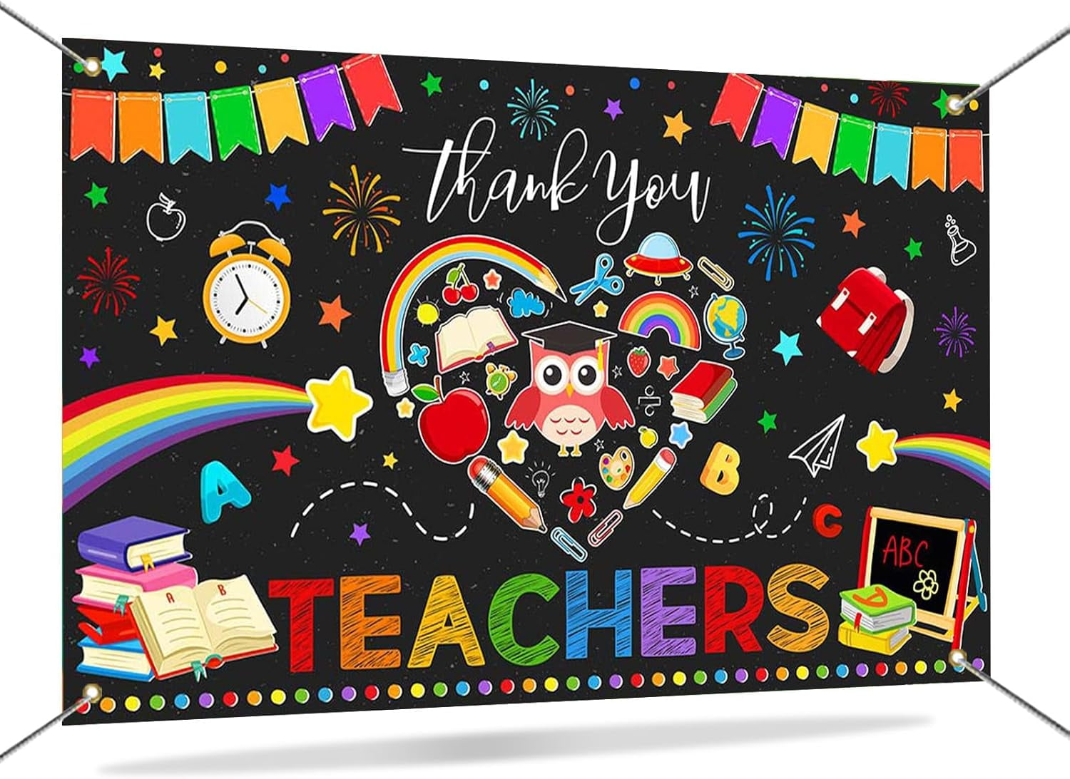 7x5Ft Thank you Teachers Teacher Appreciation Banner Teacher and Staff ...