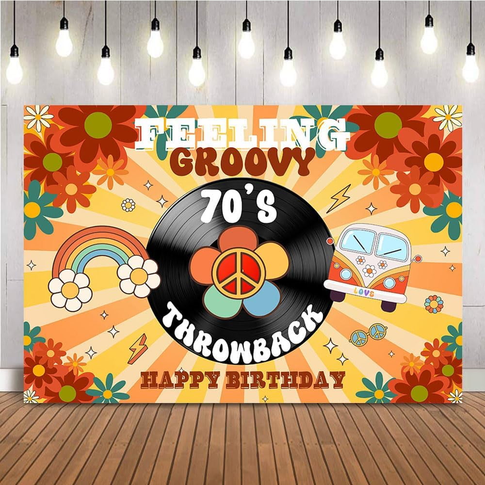 7x5Ft Throwback to The 70's Backdrop Feeling Groovy Photo Background ...