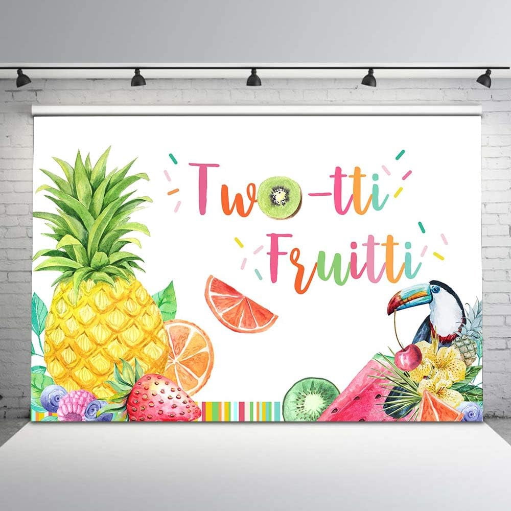 7x5Ft Twotti Frutti Birthday Backdrop Summer Fruit Birthday Party Photo ...