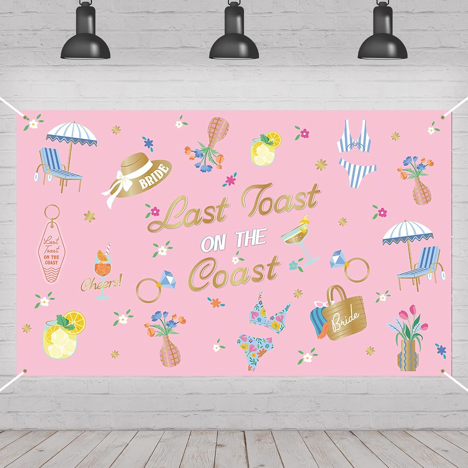 7x5FtBachelorette Party Photo Backdrop Last Toast on The Coast Banner ...