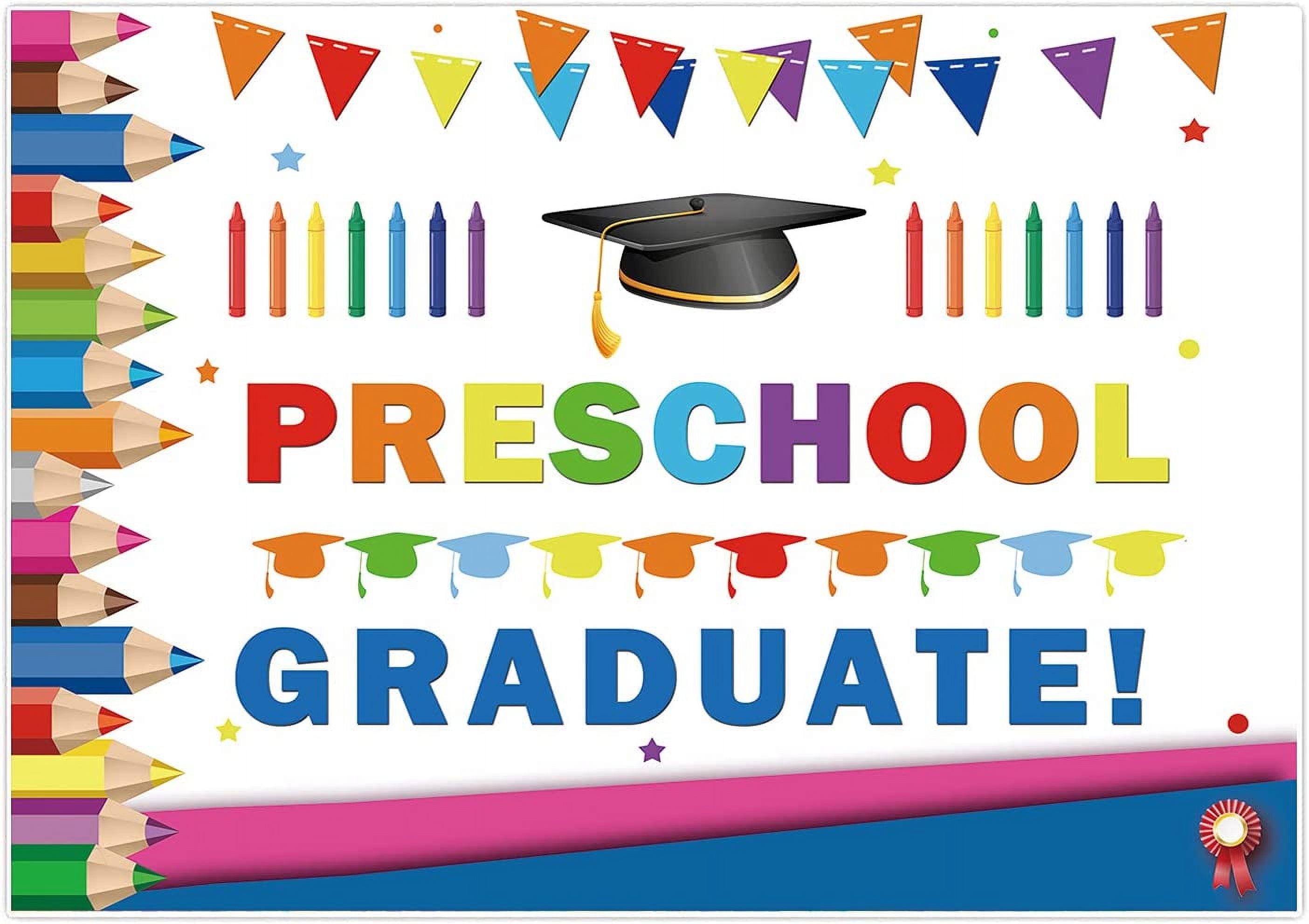 7x5ft 2024 Preschool Graduate Backdrop for Kids Photography School Prom ...