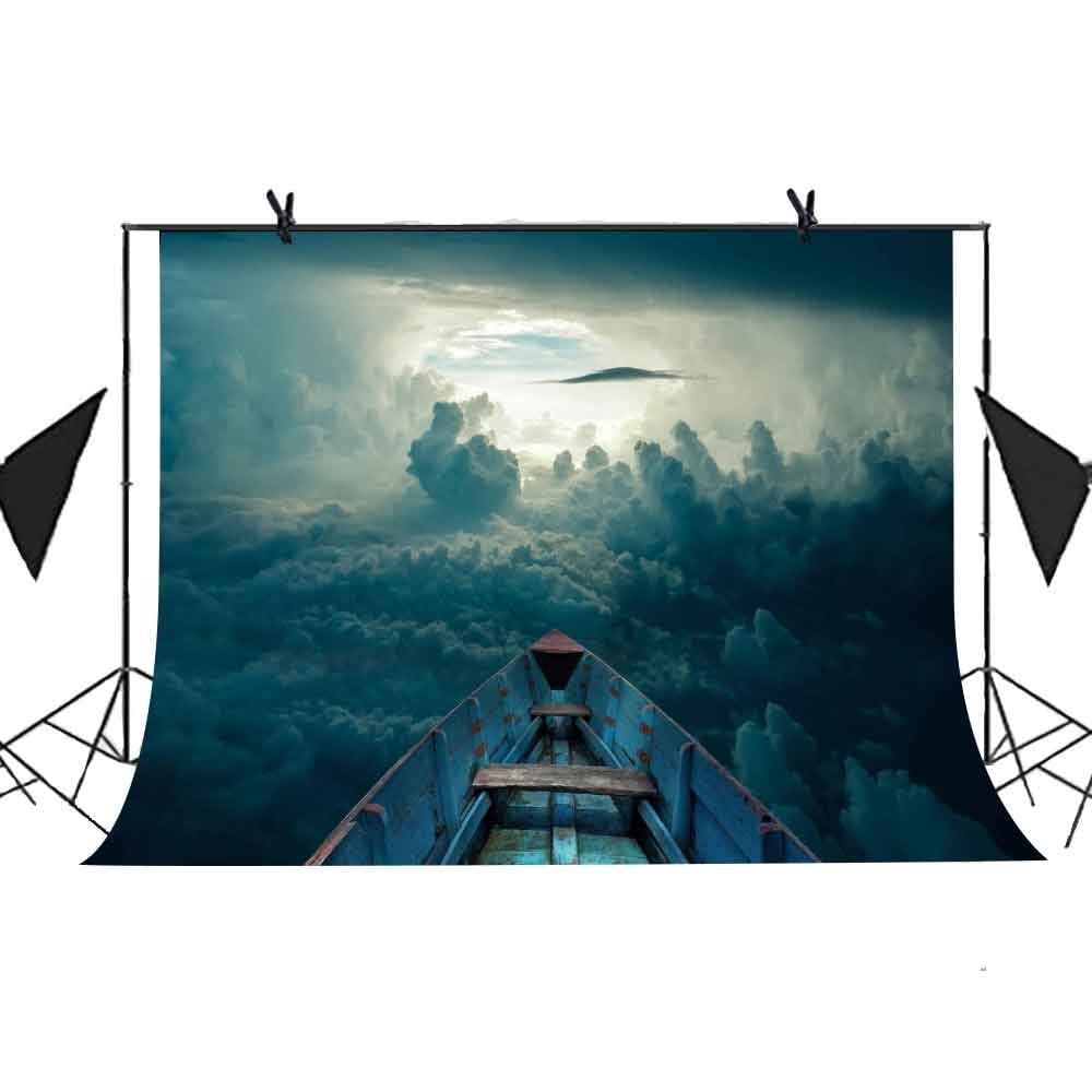 7x5ft Abstract Style Photography Backdrop The Boat Sailed In The Sea of ...