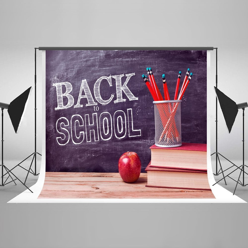 7x5ft Back to School Photo Backdrops for Photographers Red Apple ...