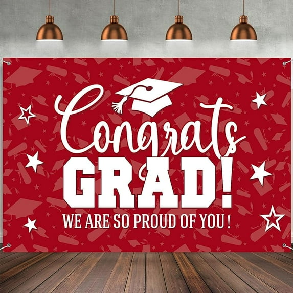 7x5ft Backdrop Graduation Decorations Grad Pretty Backdrop Banner Class ...