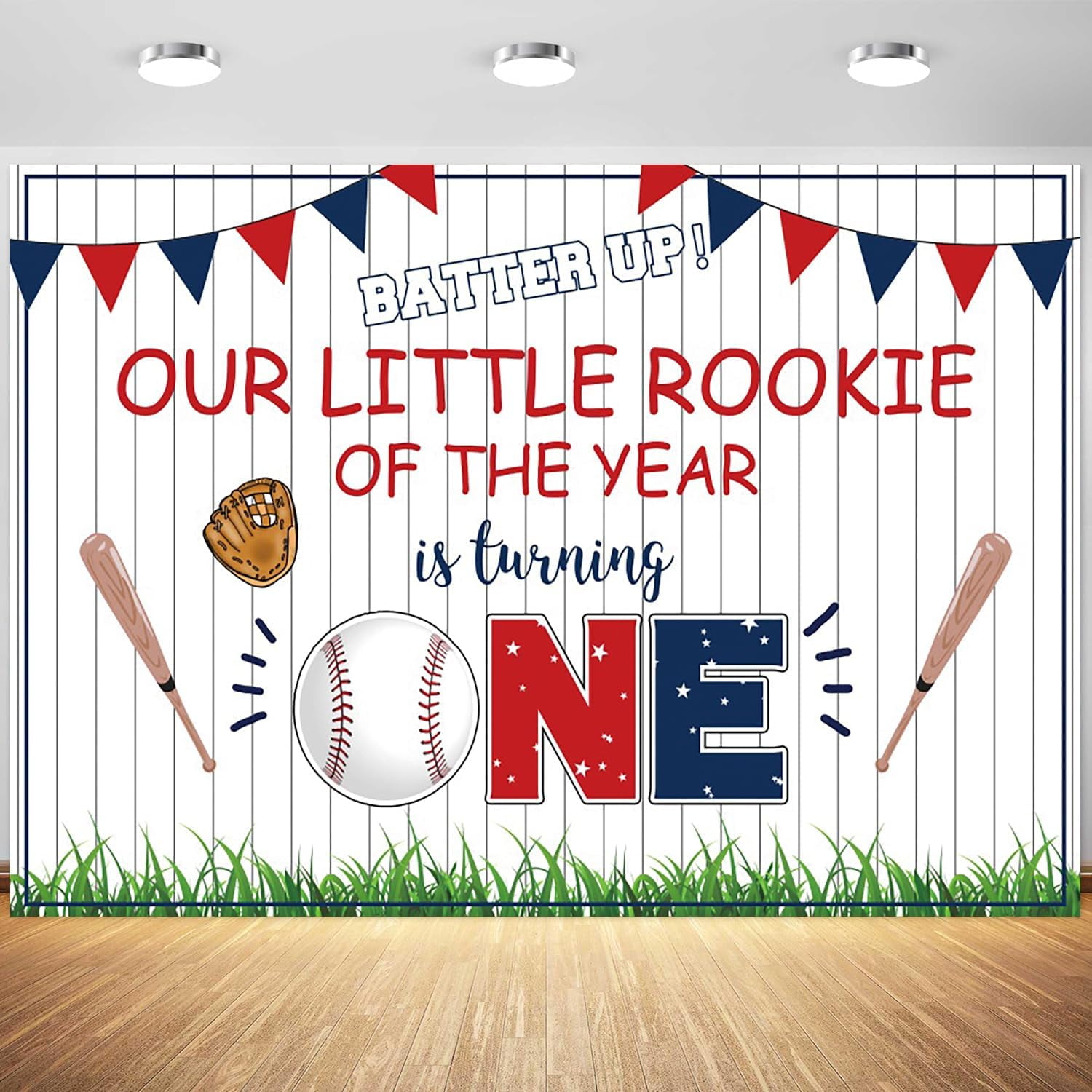 7x5ft Baseball Backdrop Rookie of The Year 1st Birthday Photography ...