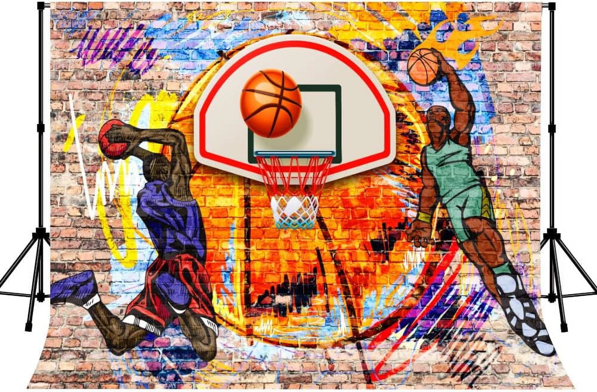 7x5ft Basketball Theme Backdrop Graffiti Art Sport Photography ...