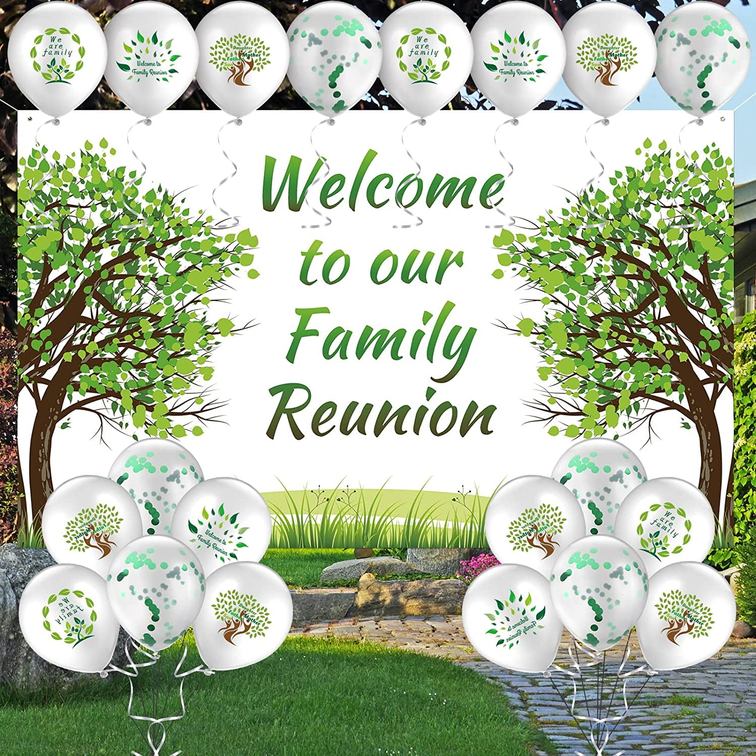 7x5ft Beautiful Backdrop 2025 Family Reunion Party Backdrop Decorations ...